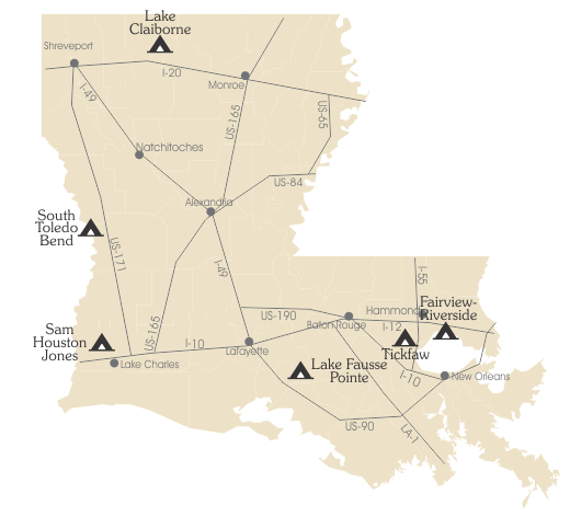 Map Of Louisiana State Parks - Map